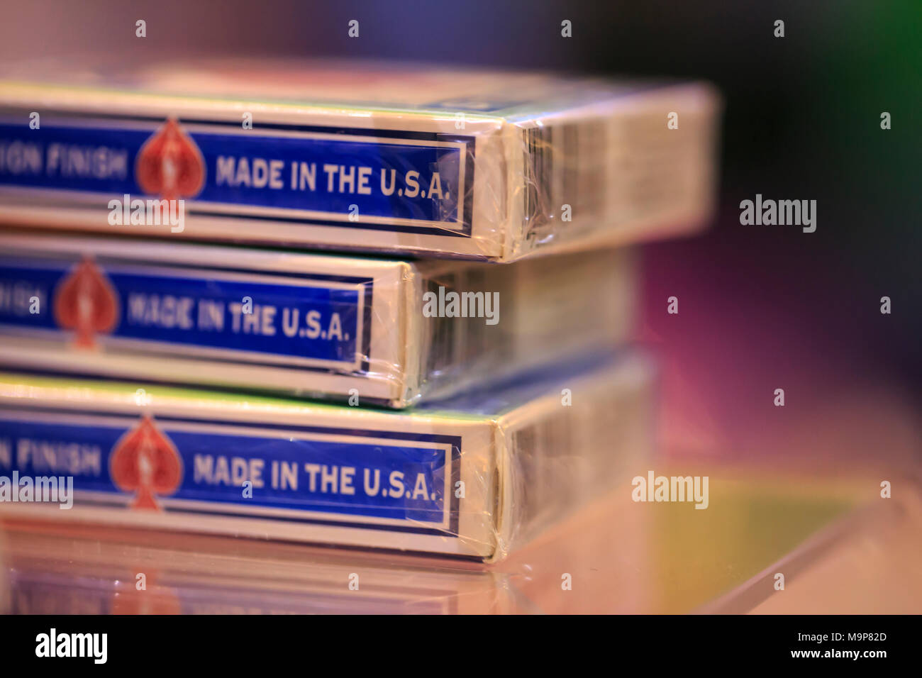 Group of decks of playing cards Stock Photo - Alamy