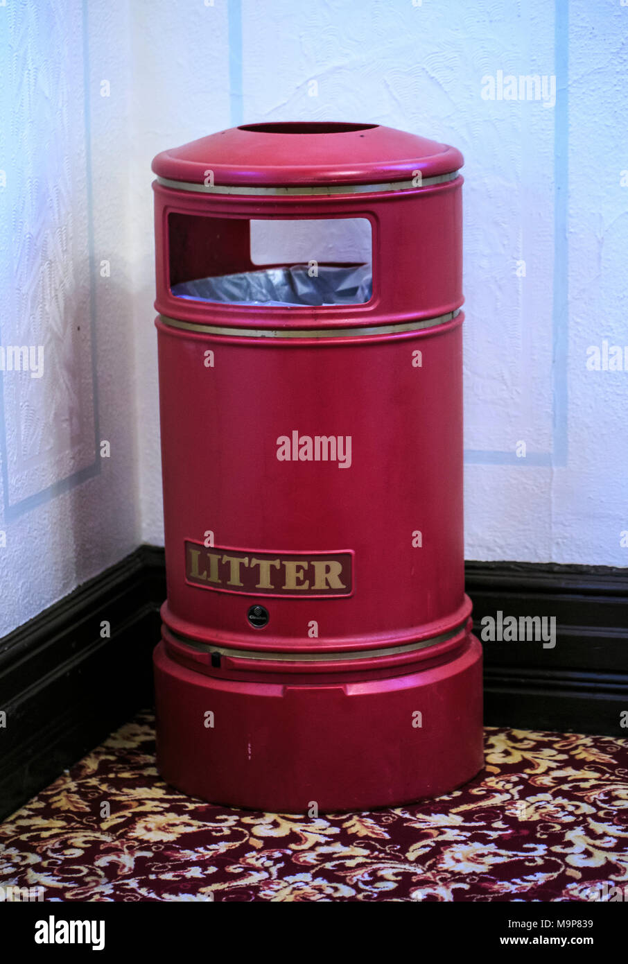 Red vintage litter indoor Stock Photo - Alamy
