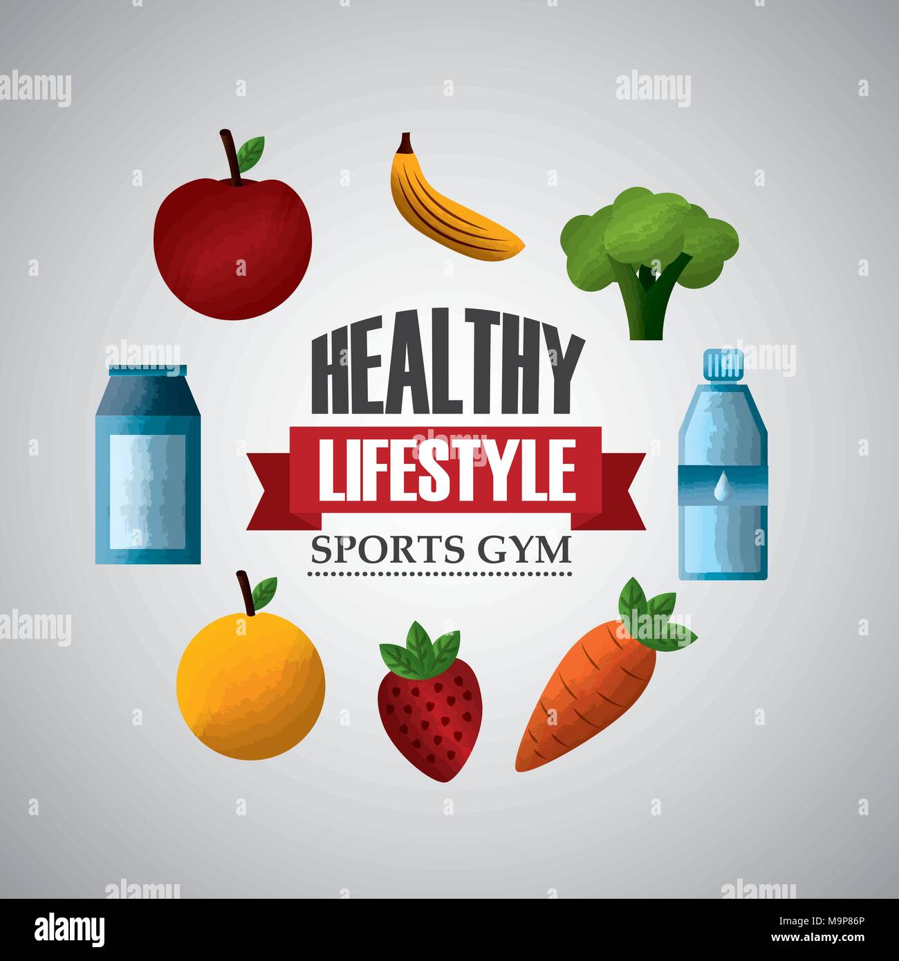 healthy lifestyle sport gym Stock Vector Image & Art - Alamy