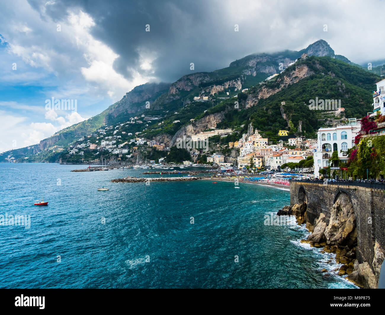 View of Amalfi, Amalfi region, Sorrento peninsula, Amalfi coast ...