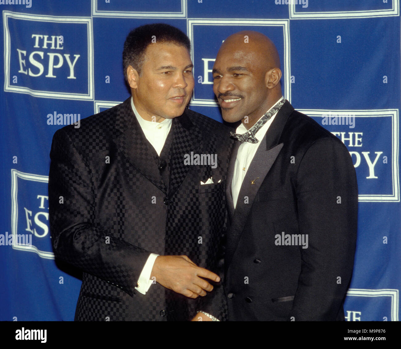 NEW YORK, NY - FEBRUARY 10: Muhammad Ali & Evander Holyfield during ...