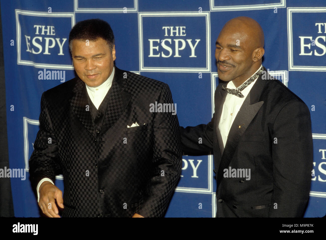 NEW YORK, NY - FEBRUARY 10: Muhammad Ali & Evander Holyfield during ...