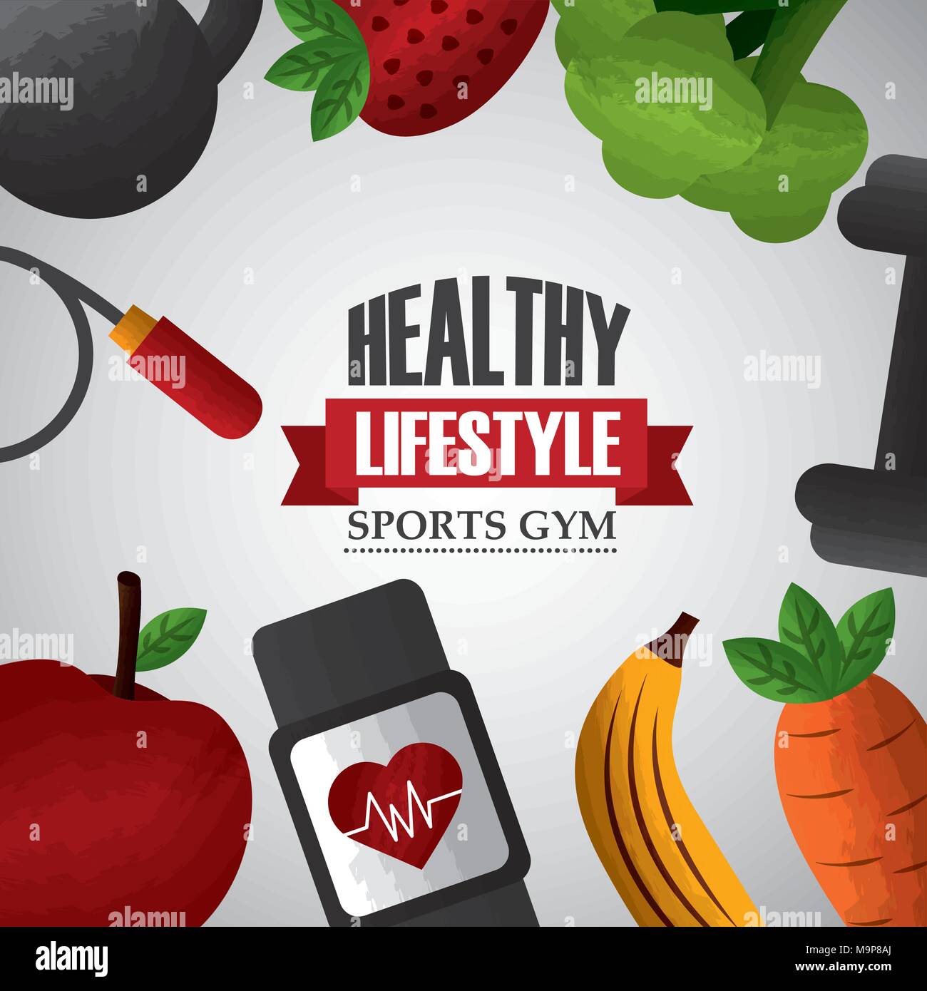 healthy lifestyle sport gym Stock Vector Image & Art - Alamy