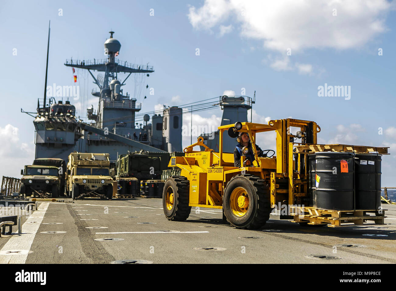 180324-M-RT059-0336 AEGEAN SEA (March 24, 2018) A Sailor assigned to ...