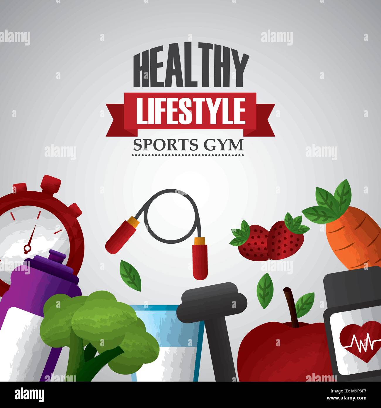 healthy lifestyle sport gym Stock Vector Image & Art - Alamy