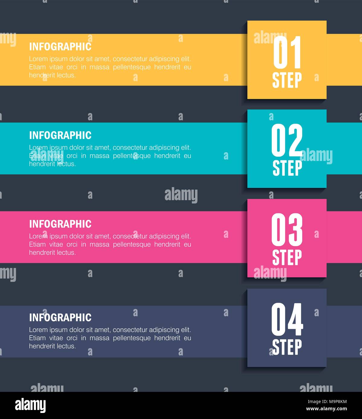 numbers and steps infographic template Stock Vector Image & Art - Alamy