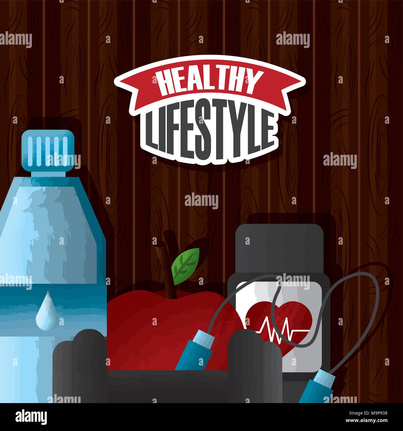 Sport accessories shoes bottle Stock Vector Images - Alamy