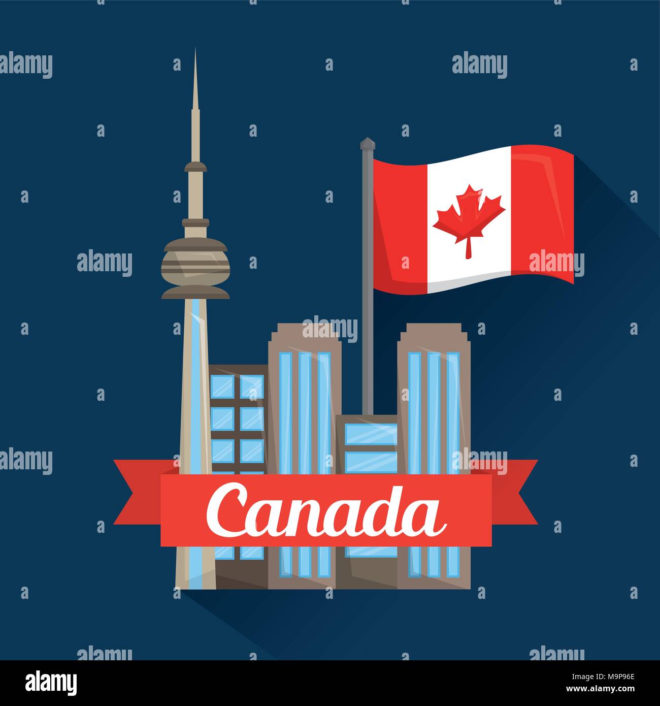 canada flag map monument Stock Vector Image & Art - Alamy