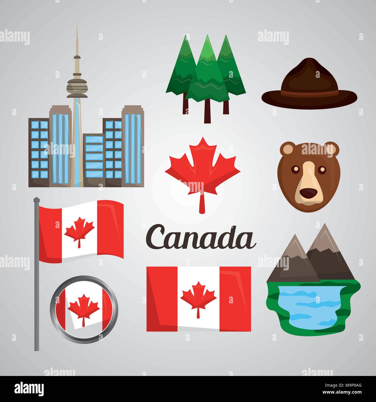 canada flag map monument Stock Vector Image & Art - Alamy