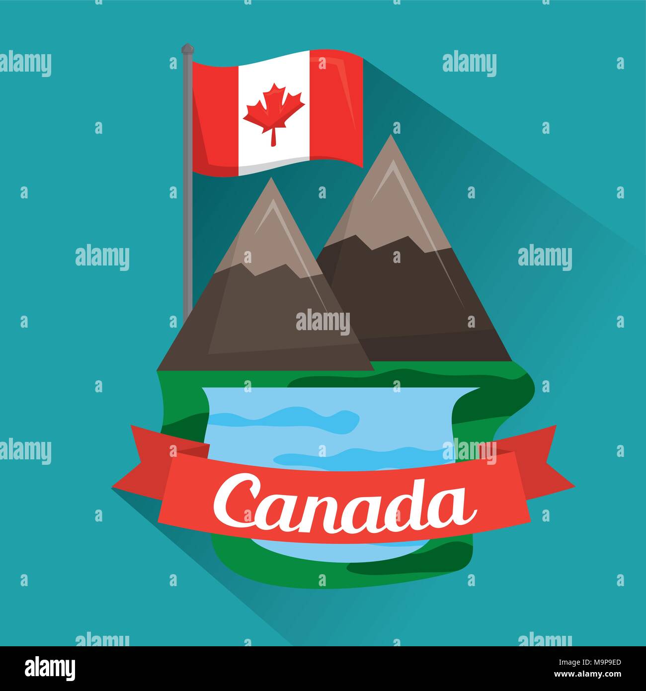 canada flag map monument Stock Vector Image & Art - Alamy
