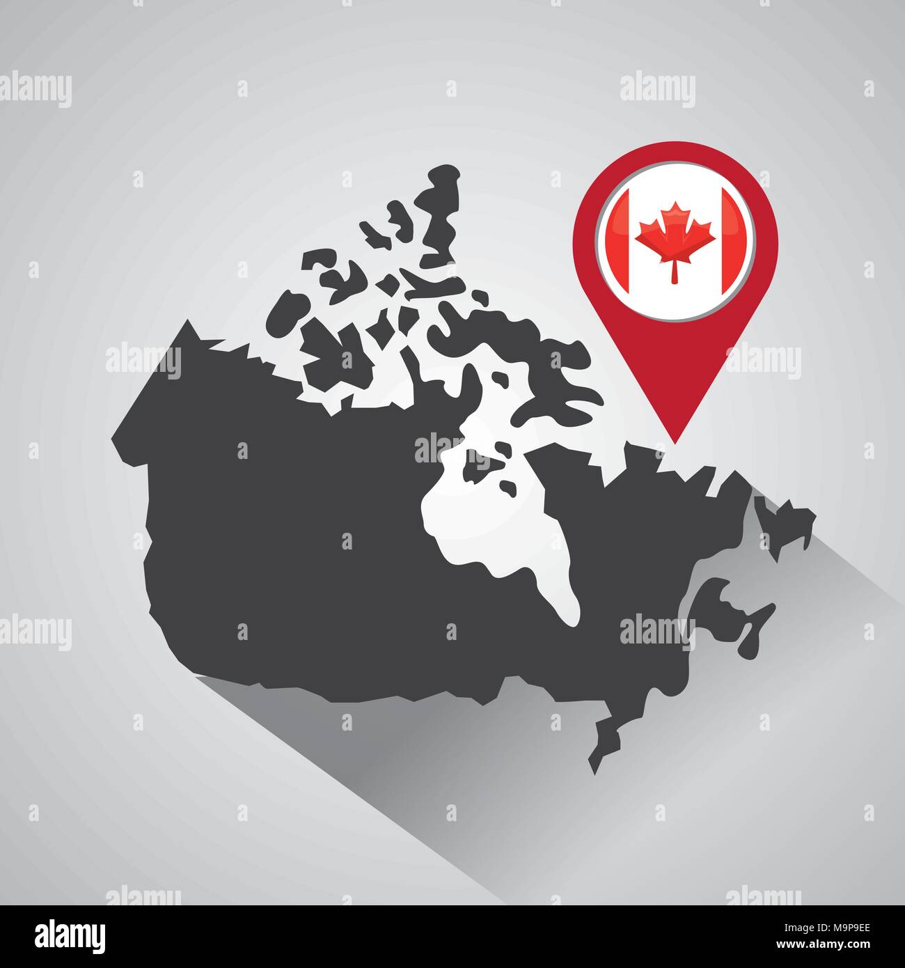 canada flag map monument Stock Vector Image & Art - Alamy