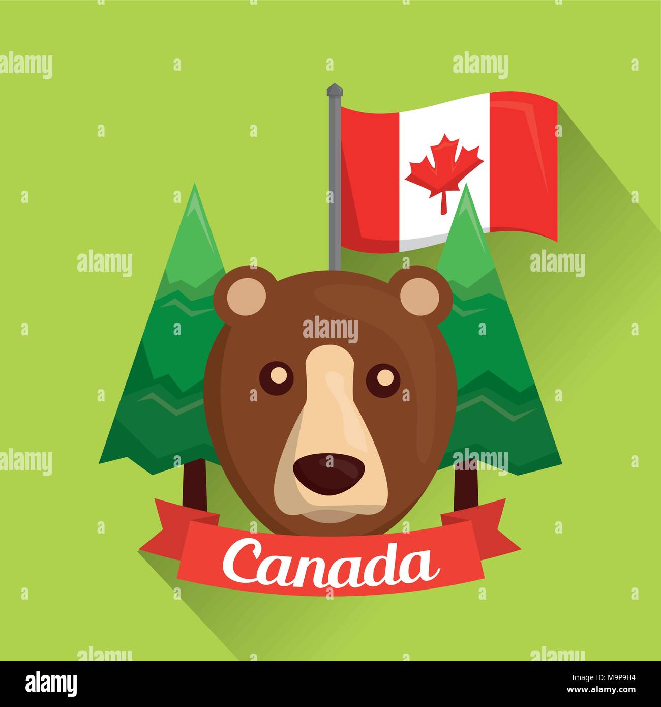 canada flag map monument Stock Vector Image & Art - Alamy