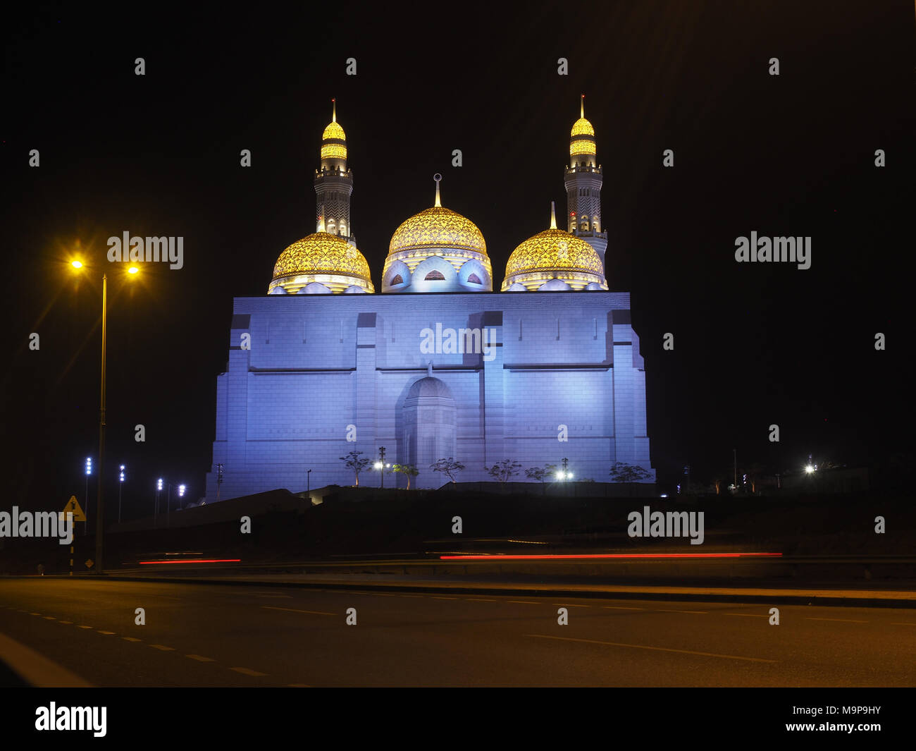 Night view to Muscat, Oman Stock Photo - Alamy