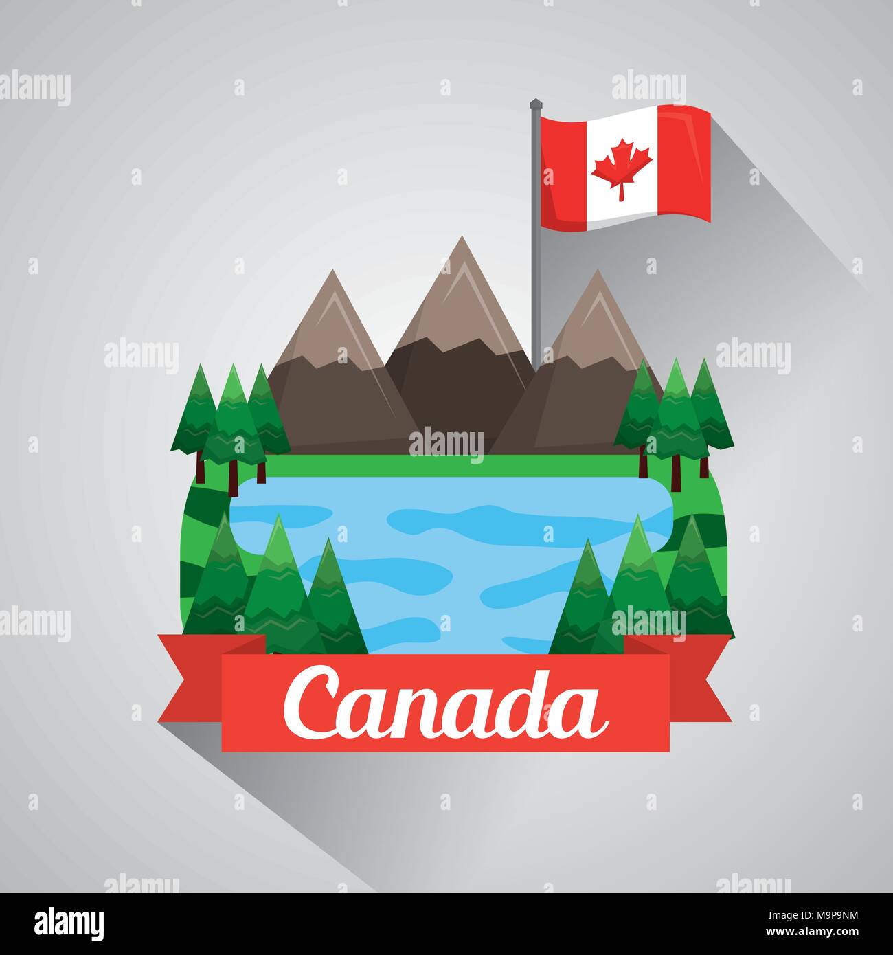 Canada glacier national park Stock Vector Images - Alamy