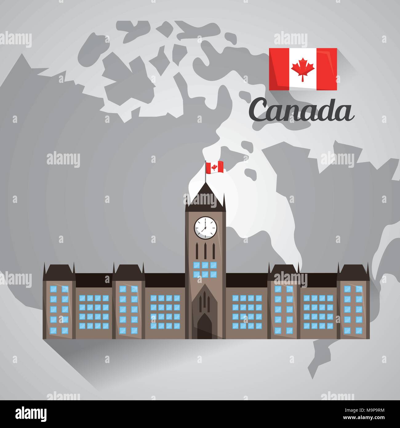 Skyline ottawa capital of canada Stock Vector Images - Alamy