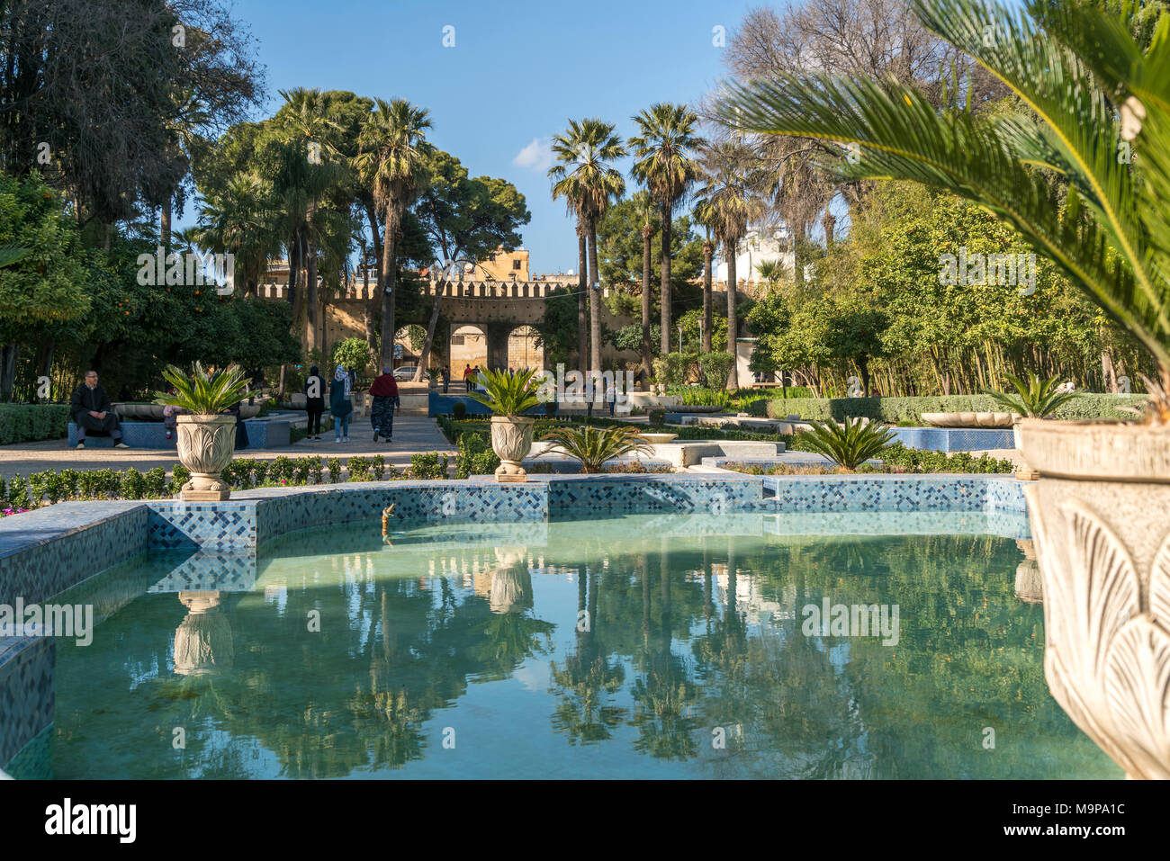 Jardin Jnan Sbil Garden, Bou Jeloud Gardens, Fez, Morocco Stock Photo ...