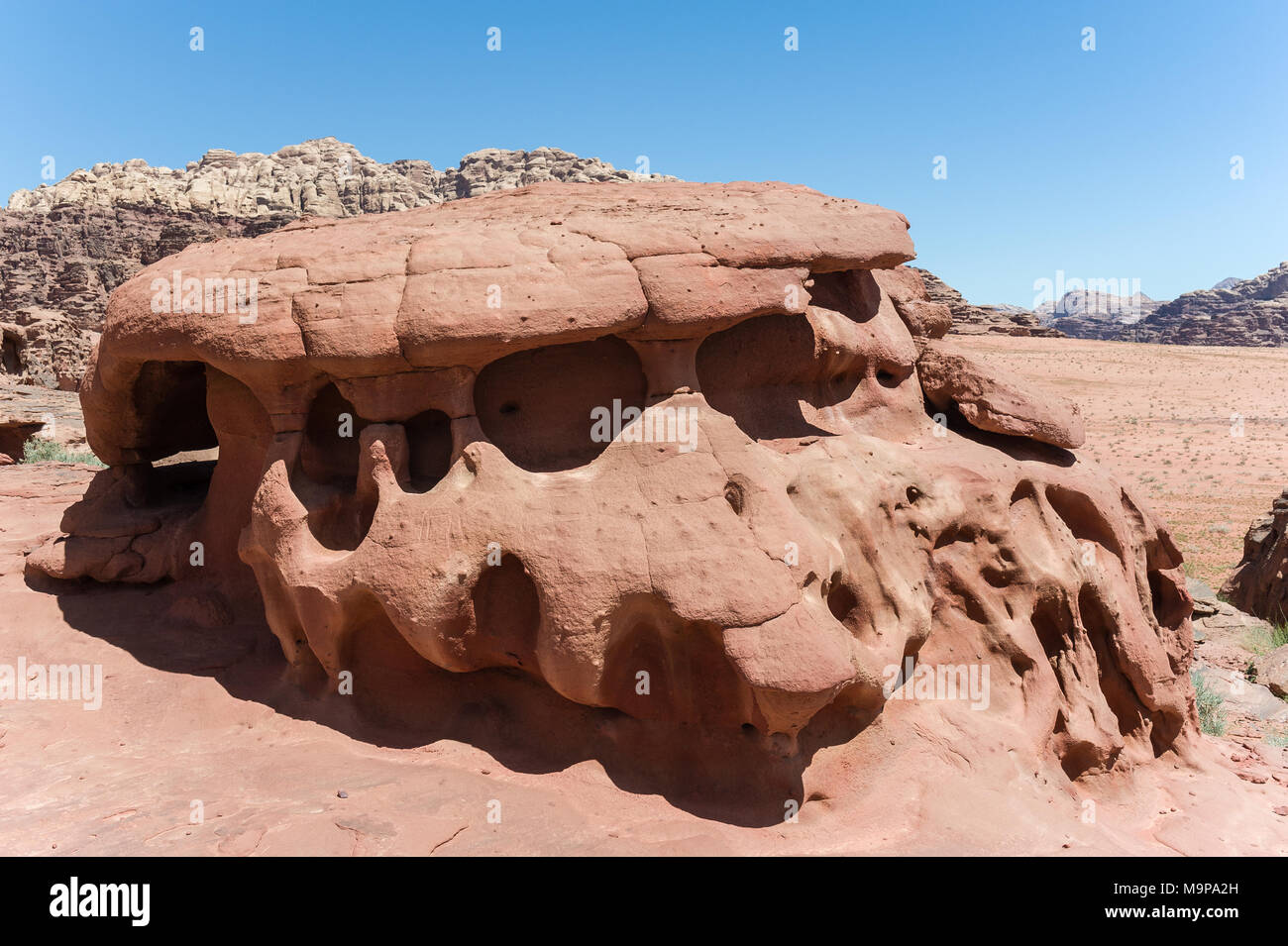 Wadi Rum , The Valley of the Moon, is a valley cut into the sandstone ...