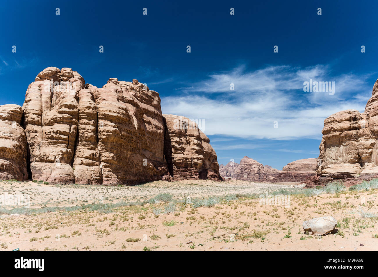 Wadi Rum , The Valley of the Moon, is a valley cut into the sandstone ...