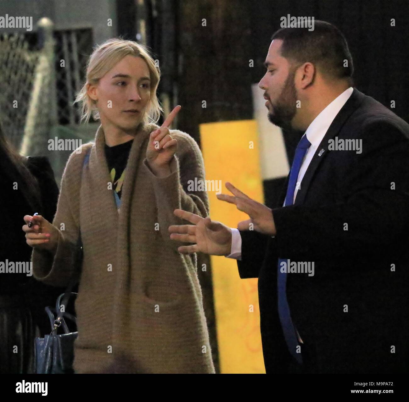 Saoirse Ronan signs autographs outside the 'Jimmy Kimmel Live!' studio ...