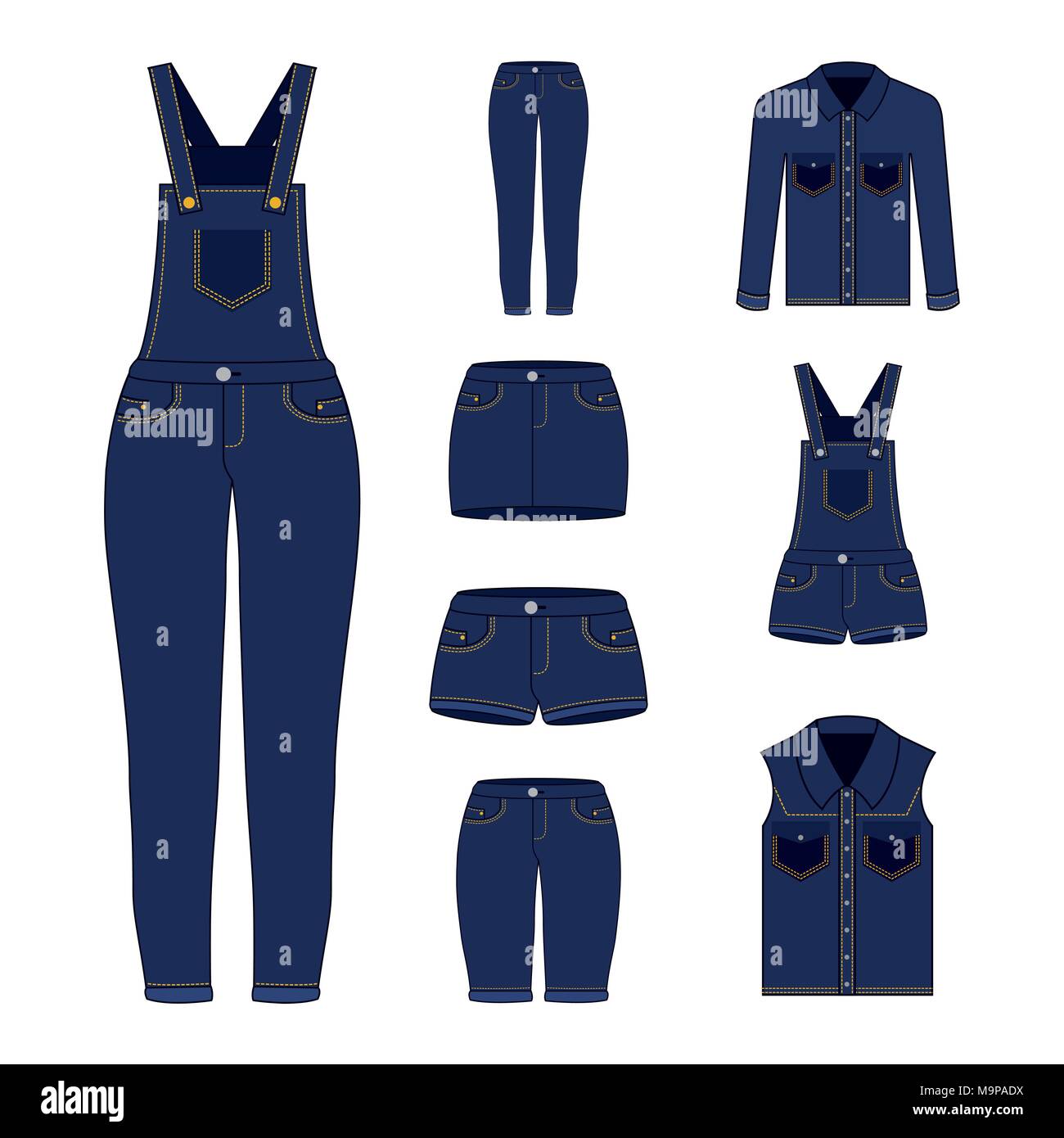 Denim cap Stock Vector Images - Alamy