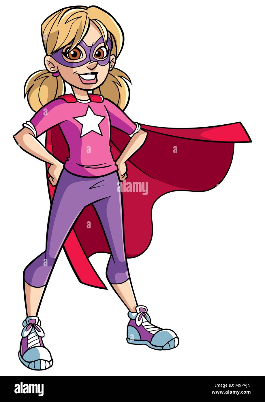 Little Super Girl Stock Vector Image & Art - Alamy