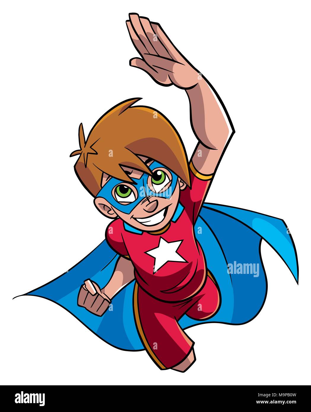 Super Boy Flying Stock Vector Image & Art - Alamy