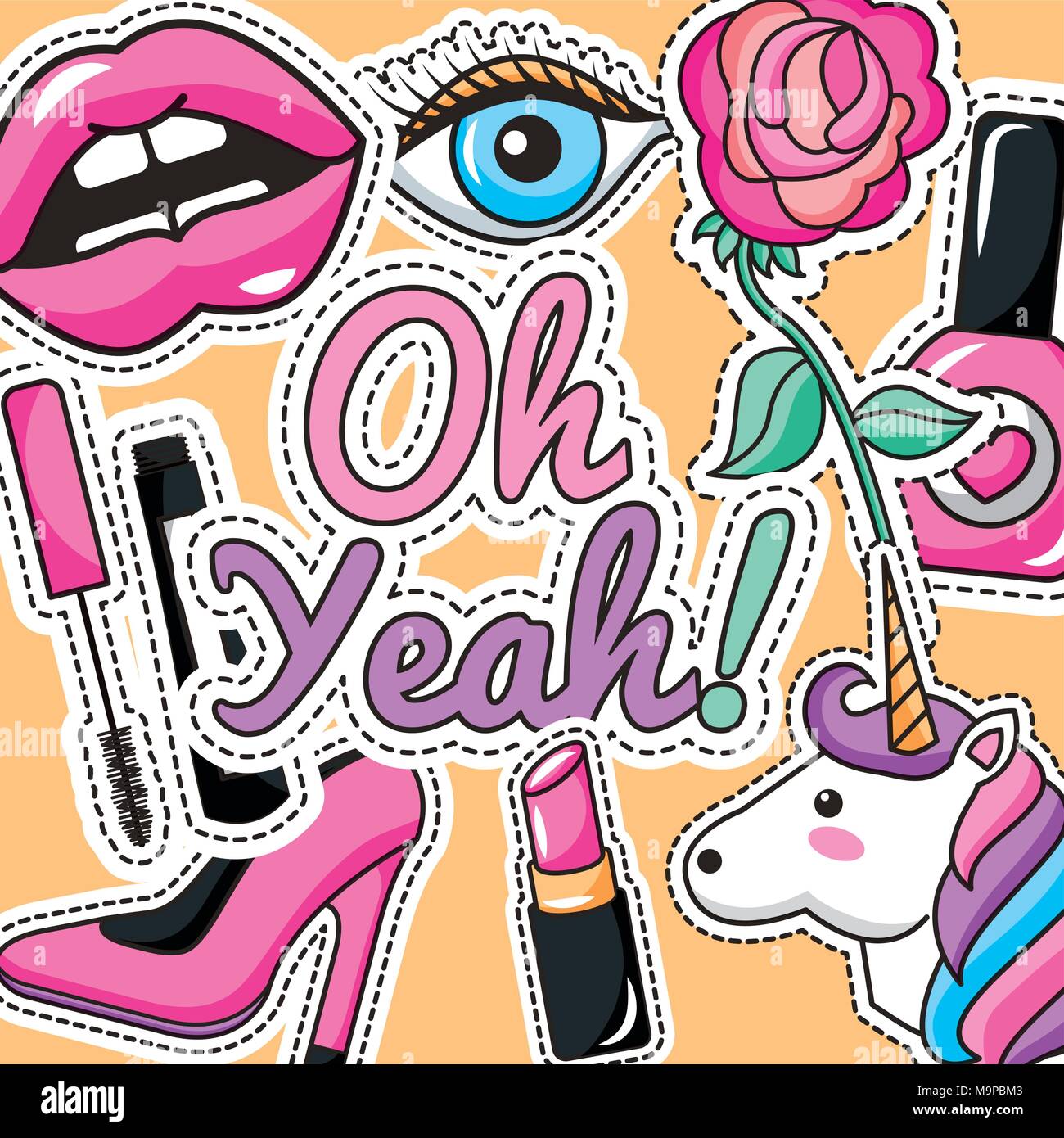 Rose patches Stock Vector Images - Alamy