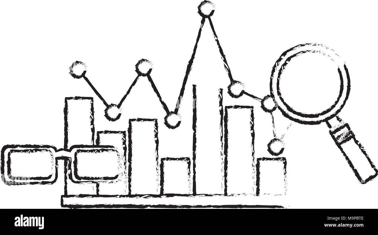 statistics bar graph pointed line analysis Stock Vector Image & Art - Alamy