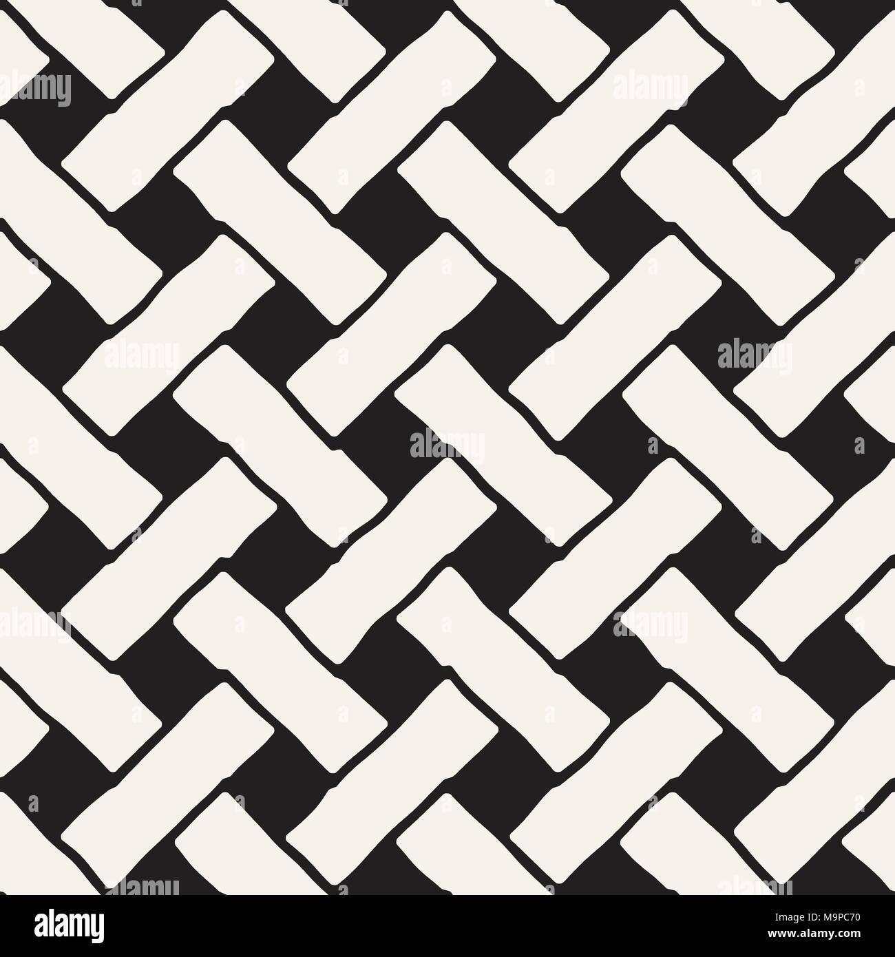 Hand drawn seamless repeating pattern with lines tiling. Grungy ...