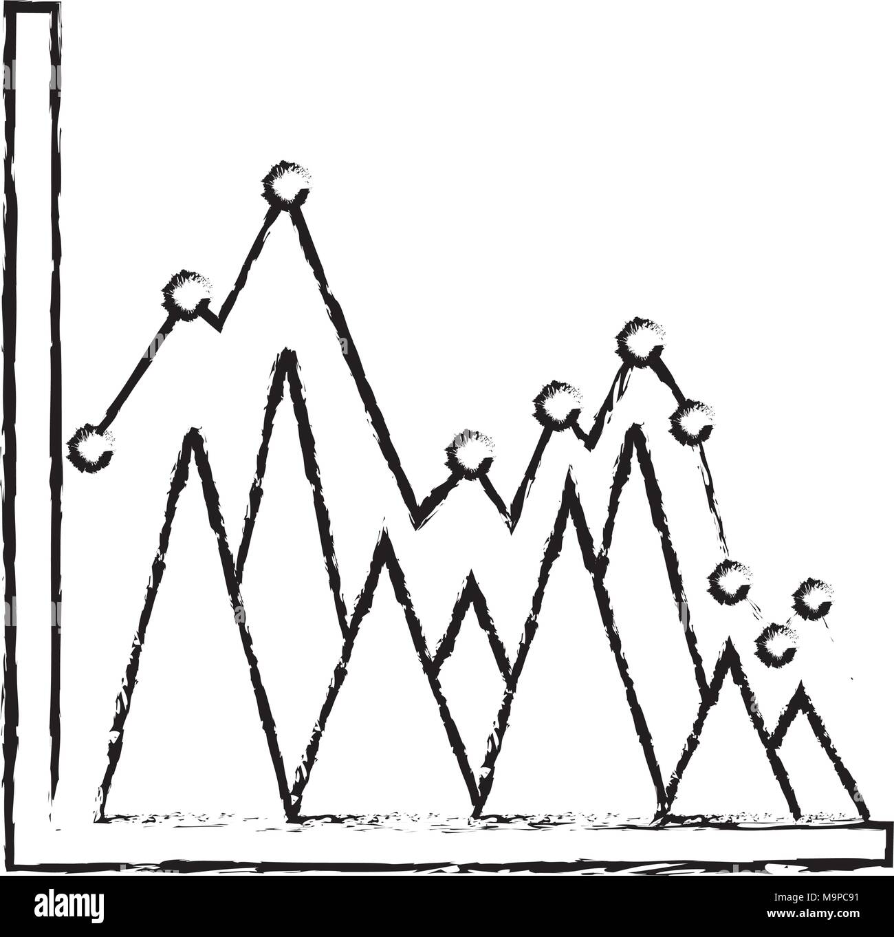 statistics triangle graph line point business plan report Stock Vector ...