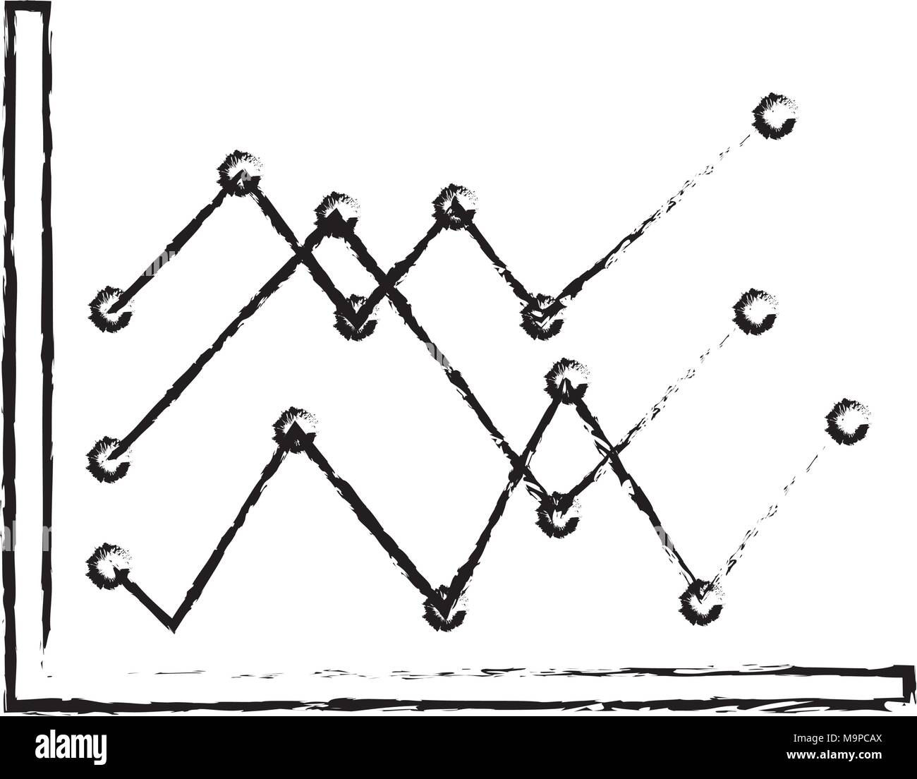 diagram linear graph statistical analysis business Stock Vector Image ...