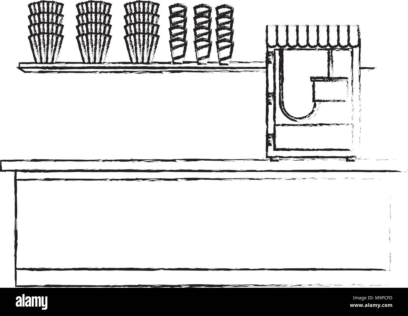 Blue bar counter Stock Vector Images - Alamy