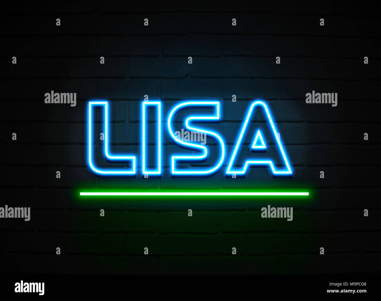 Lisa glowing neon sign on hi-res stock photography and images - Alamy
