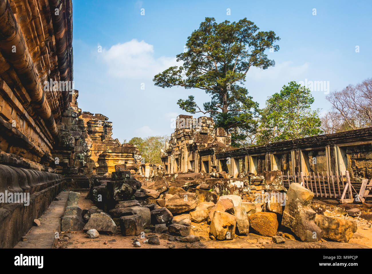 Temple ruins of the Khmer temple Ta Keo, Prasat Keo, temple complex ...
