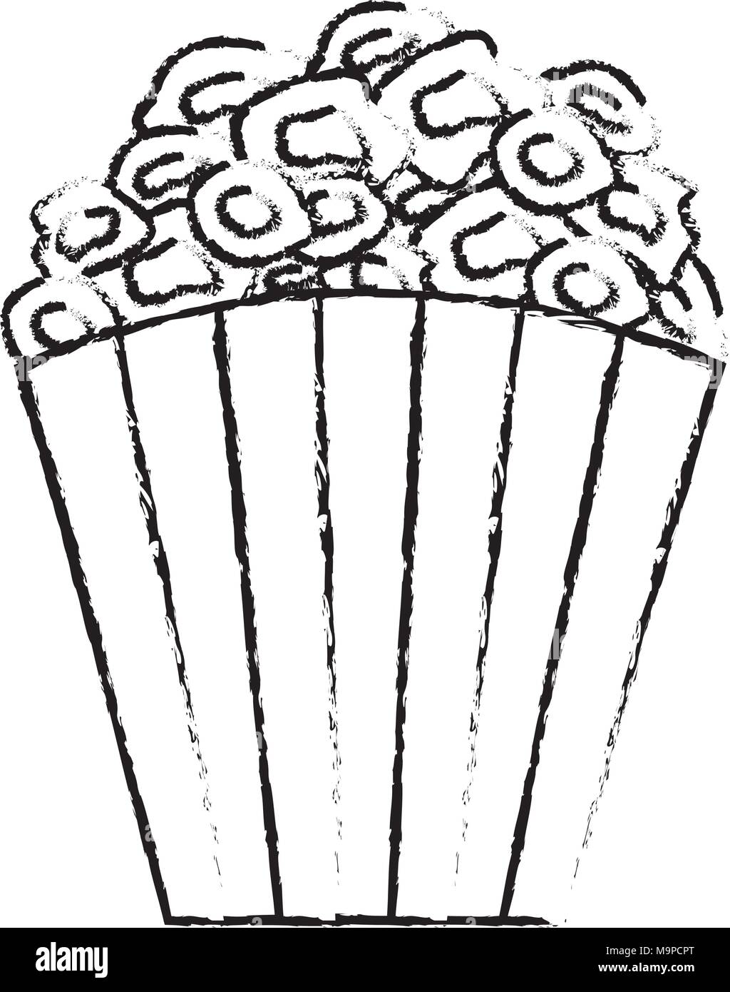 Paper bucket popcorn cup Black and White Stock Photos & Images - Alamy