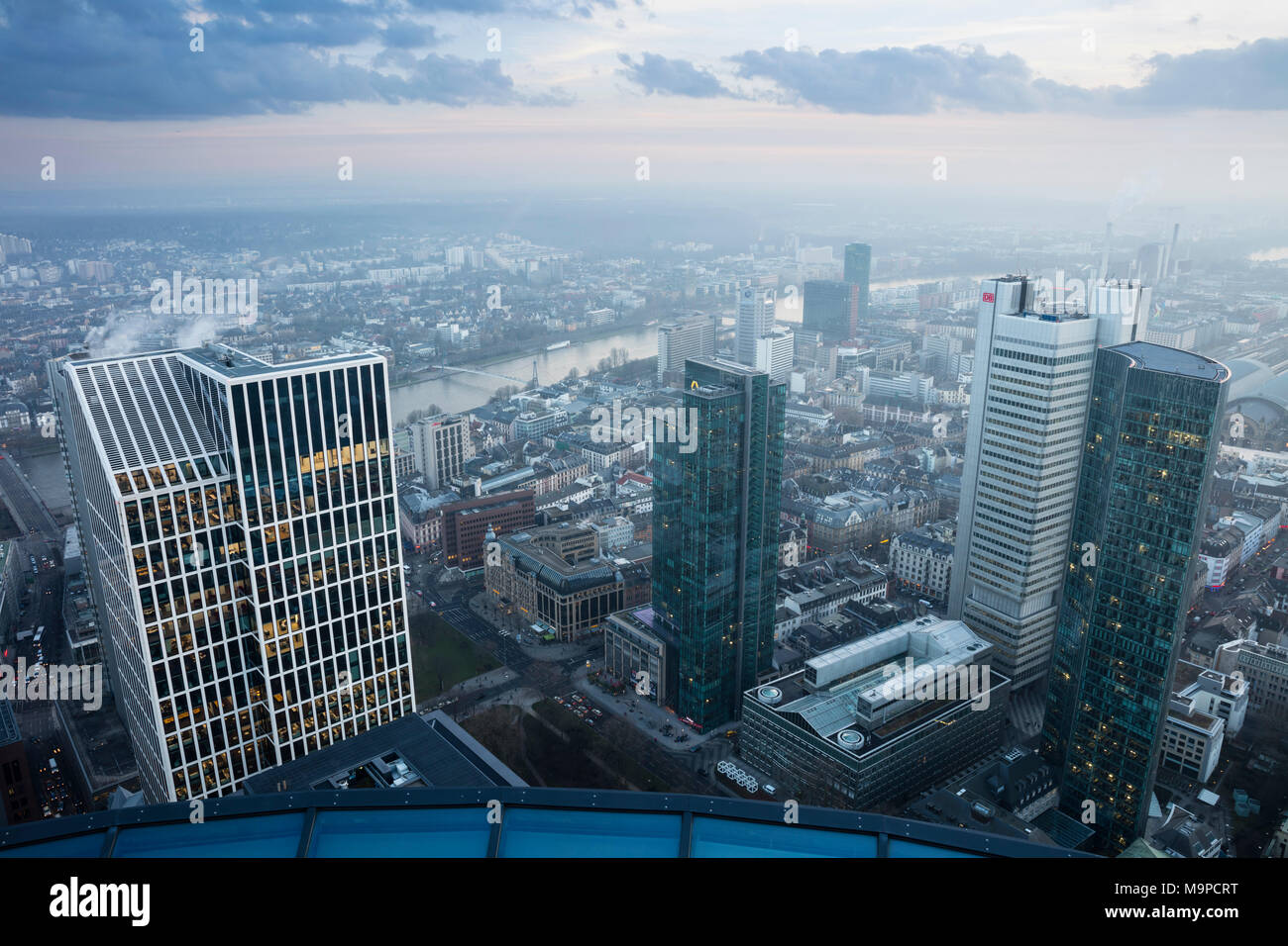 View from Main Tower, city view, Frankfurt am Main, Hesse, Germany ...