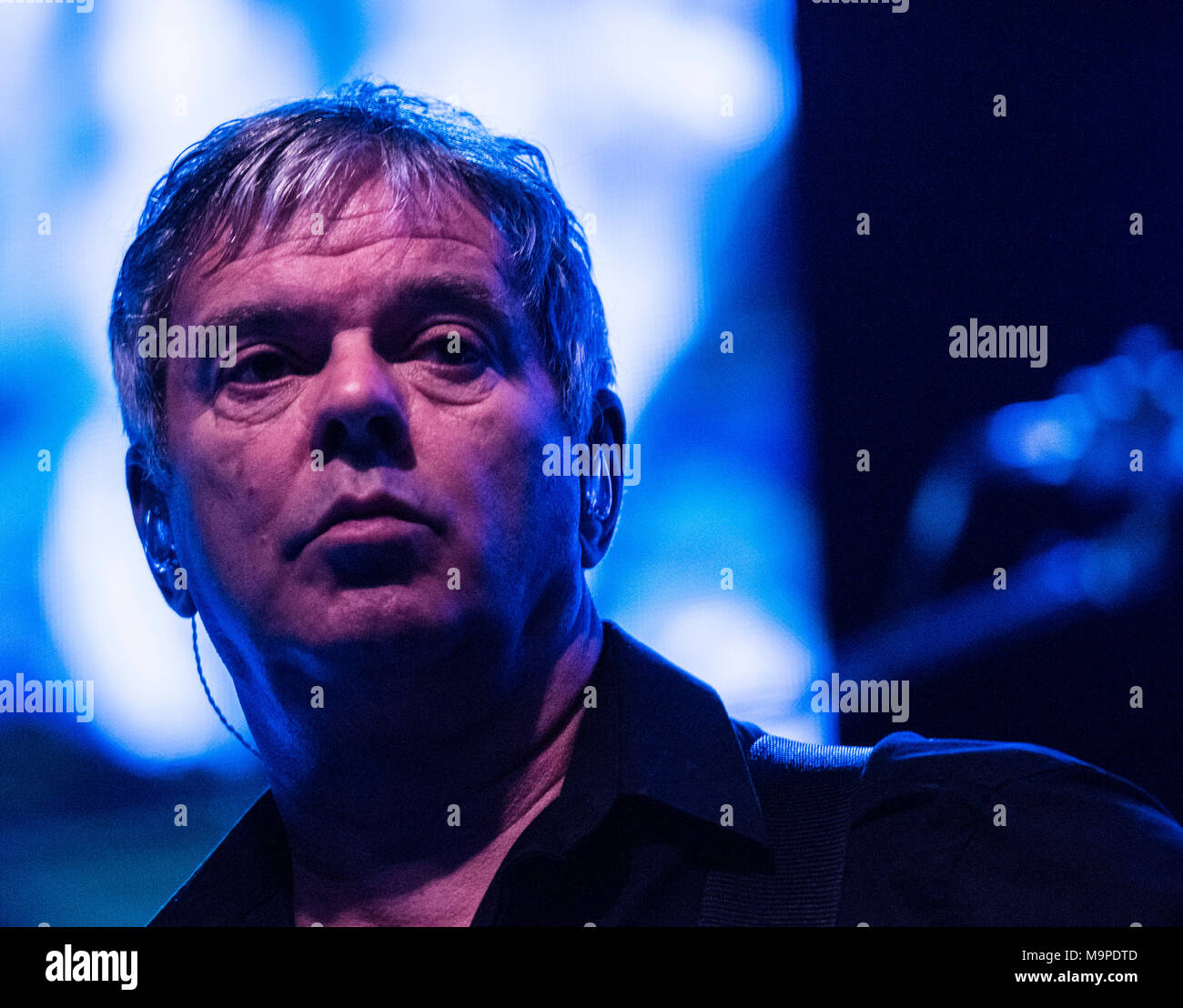 JJ Burnel, bassist of The Stranglers performing live, close-up, G Live ...