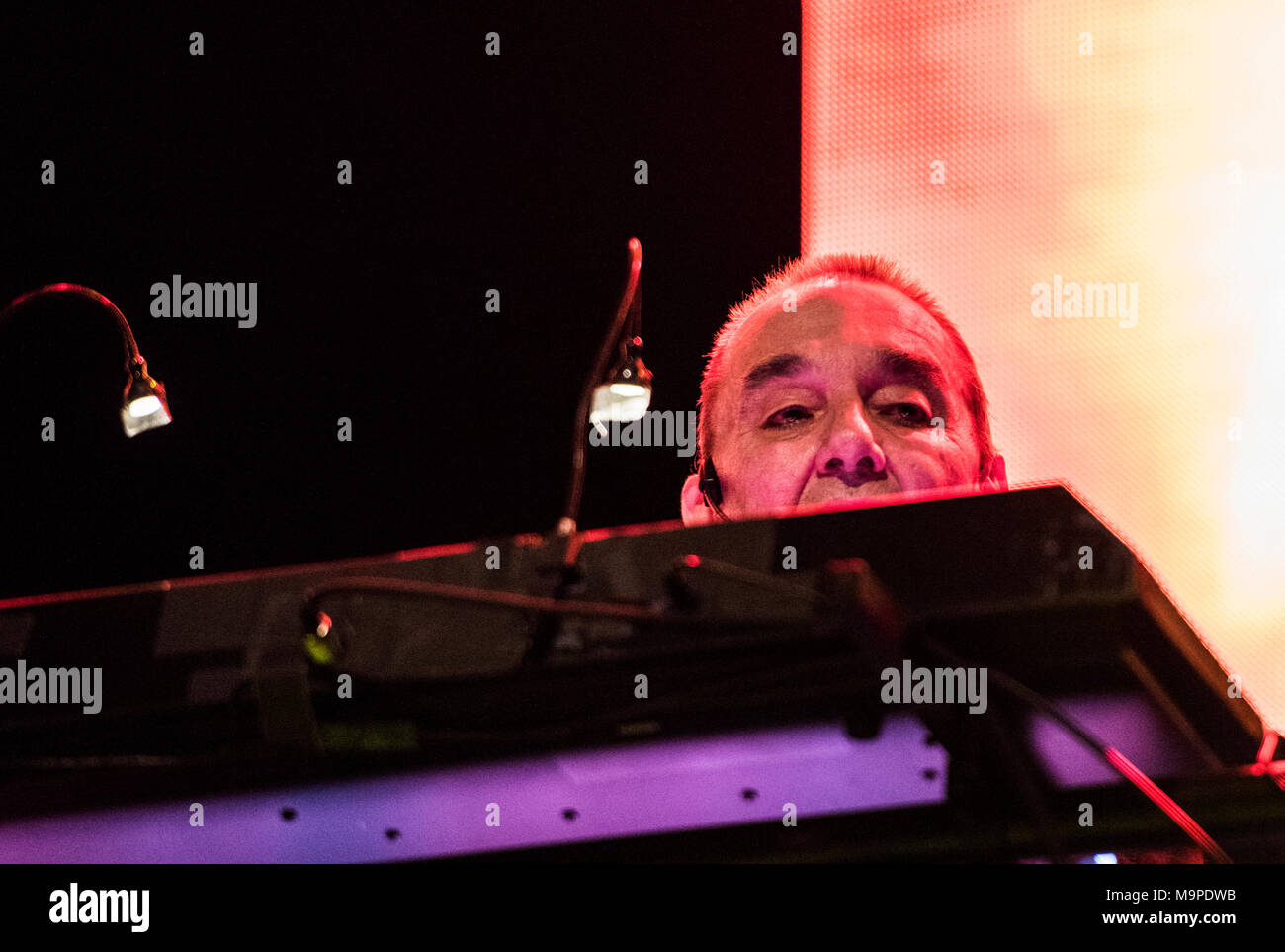 Dave Greenfield, keyboard player of The Stranglers performing live, G ...