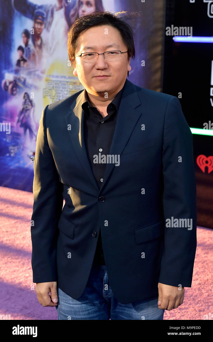 Masi Oka attends the 'Ready Player One' premiere at Dolby Theater ...