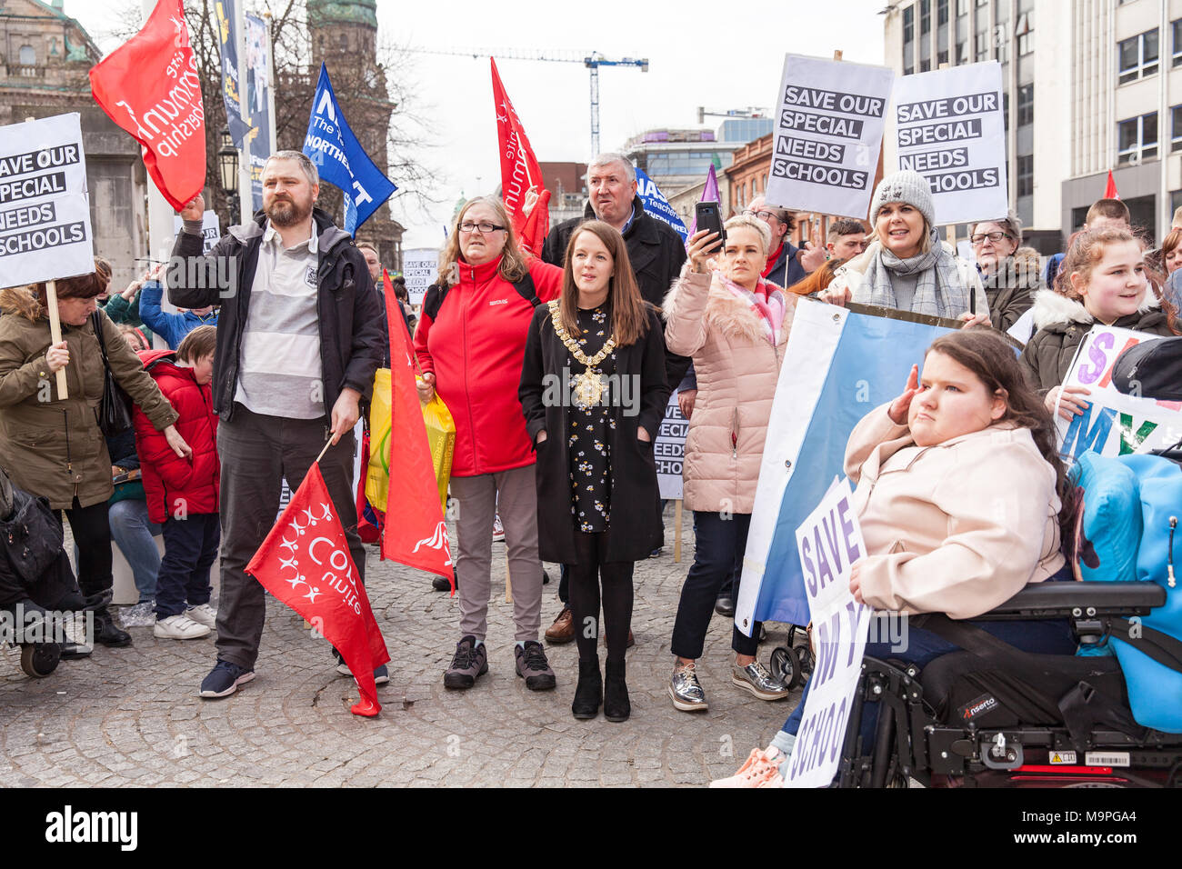 Belfast City Hall, Belfast, Northern Ireland. 27th March 2018. A ...