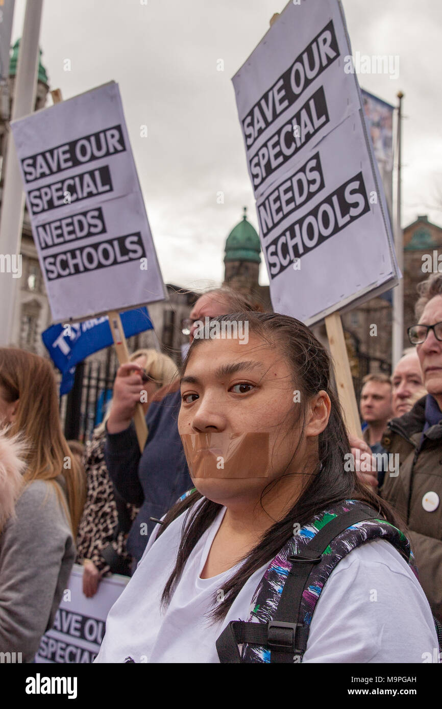 Belfast City Hall, Belfast, Northern Ireland. 27th March 2018. A ...
