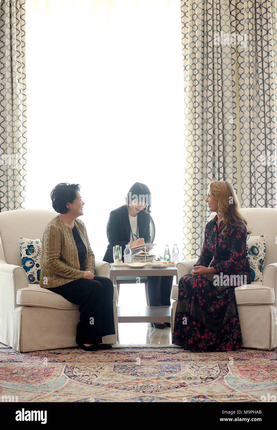 28th Mar, 2018. First lady meets UAE princess South Korea's first lady ...