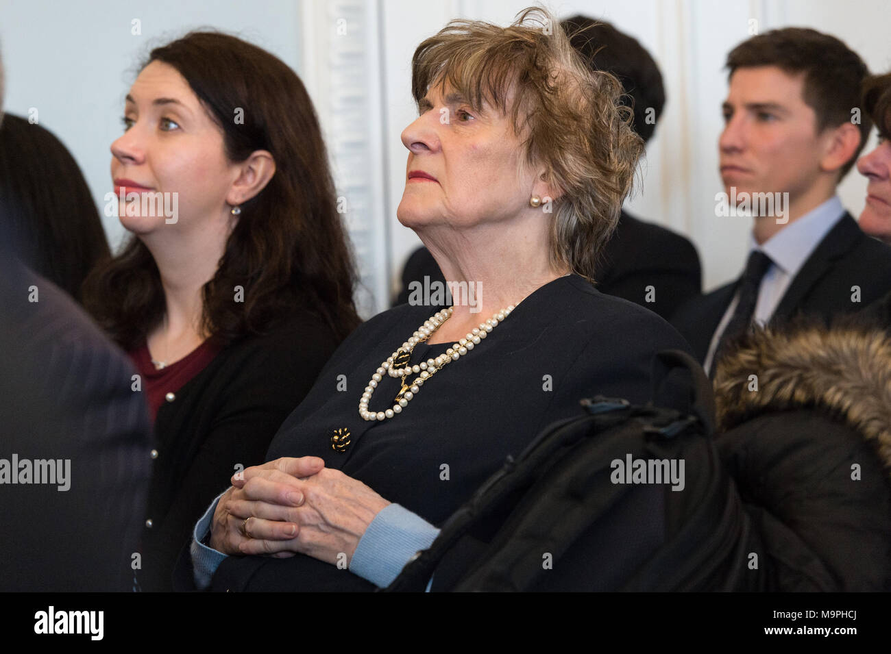 London, UK. 27th Mar, 2018. Gillian Morris the mother of Brexit hard ...
