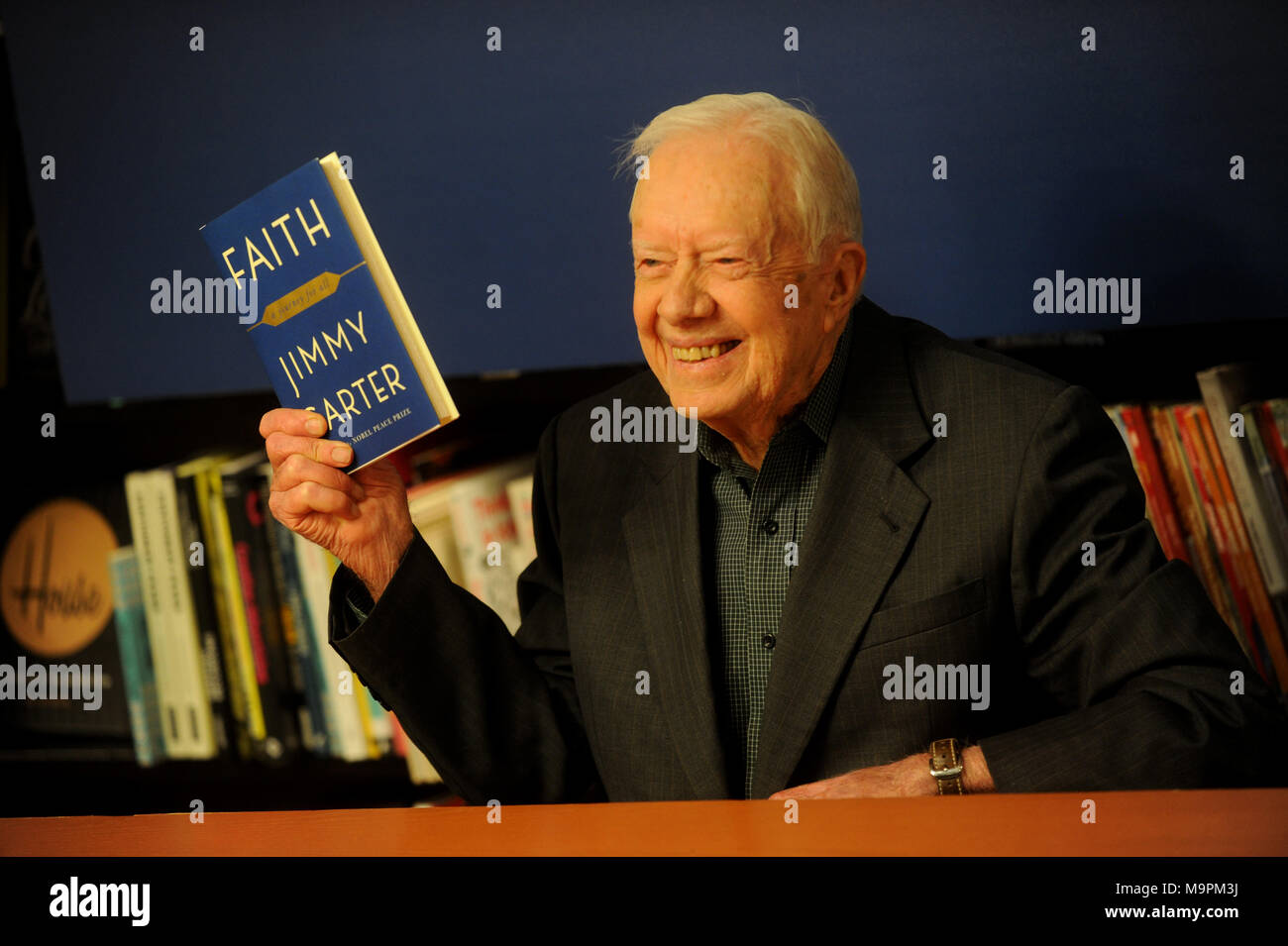 NEW YORK, NY - MARCH 26: Former U.S. President Jimmy Carter smiles ...