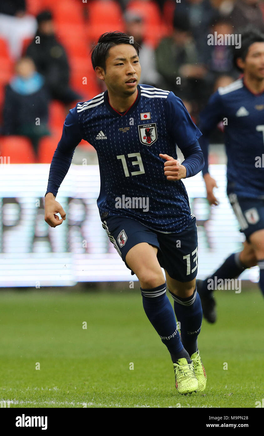 Liege, Belgium. 27th Mar, 2018. Yu Kobayashi (JPN) Football/Soccer ...
