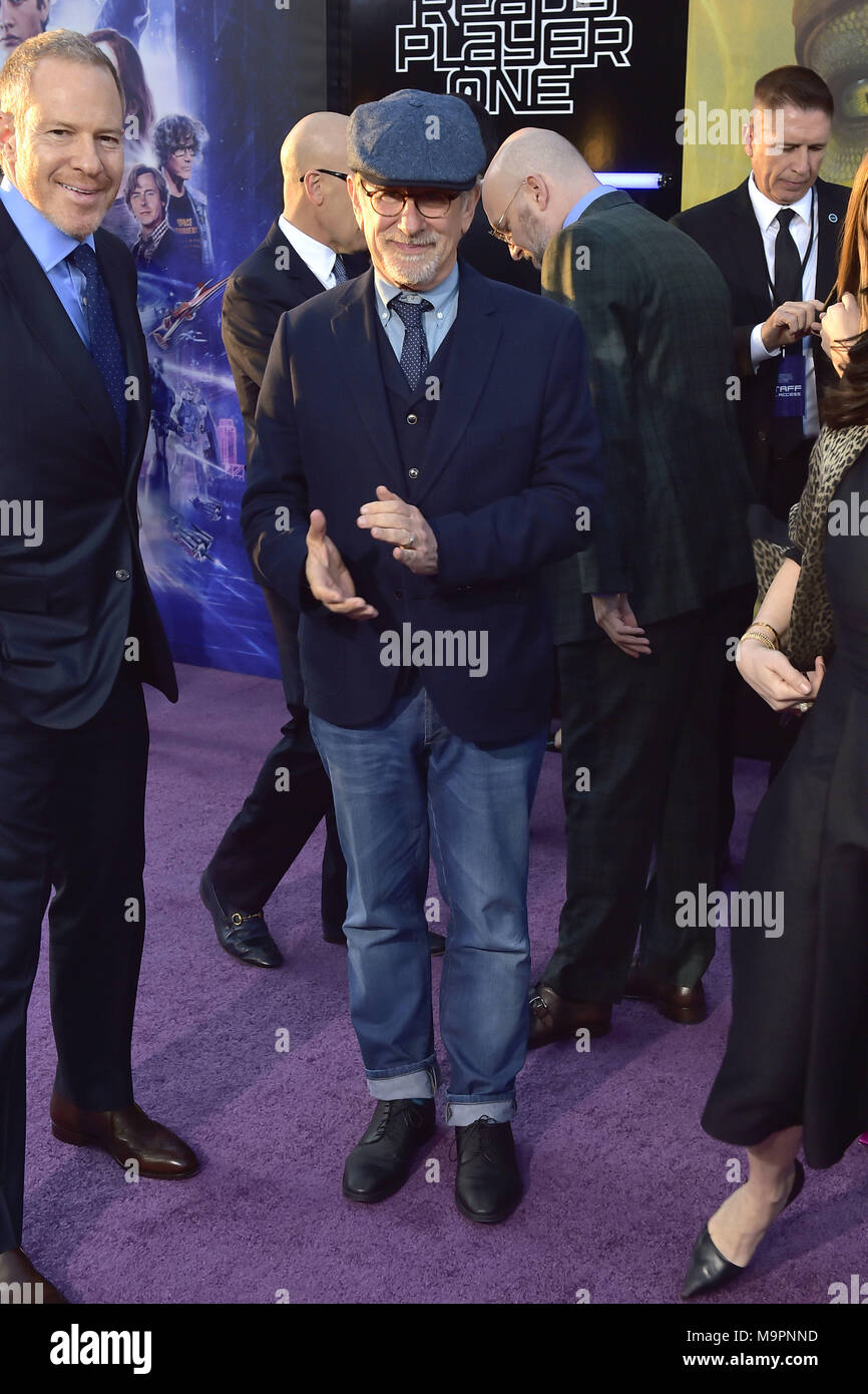 Steven Spielberg attends the 'Ready Player One' premiere at Dolby ...