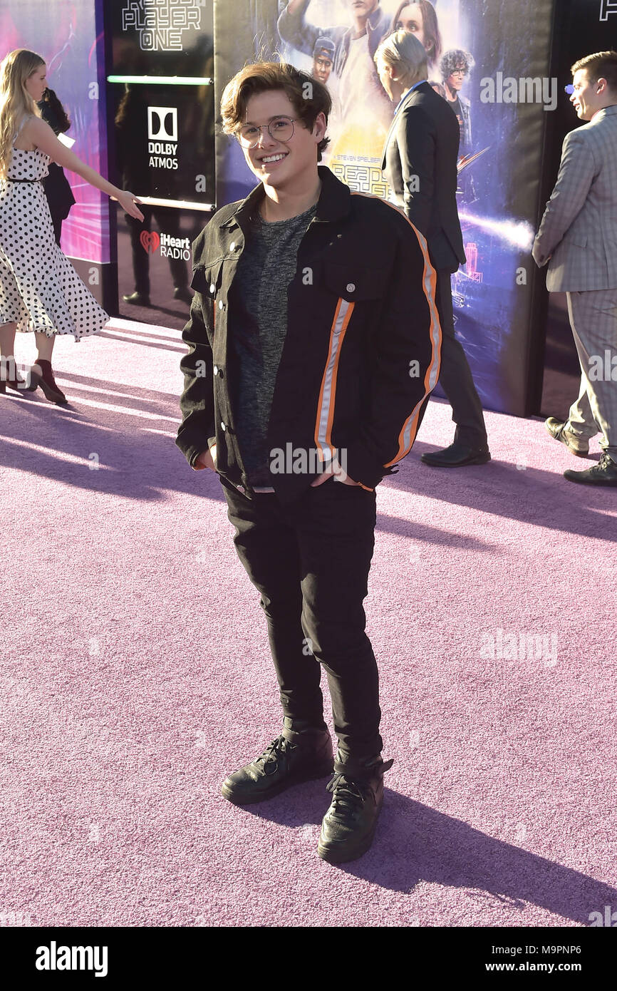 Michael J. 'Mikey' Murphy attends the 'Ready Player One' premiere at ...