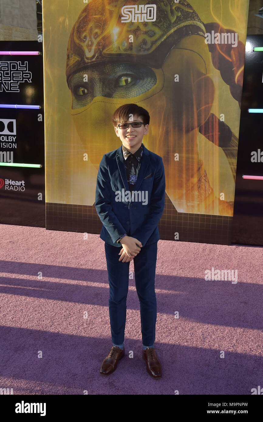 Philip Zhao attends the 'Ready Player One' premiere at Dolby Theater ...