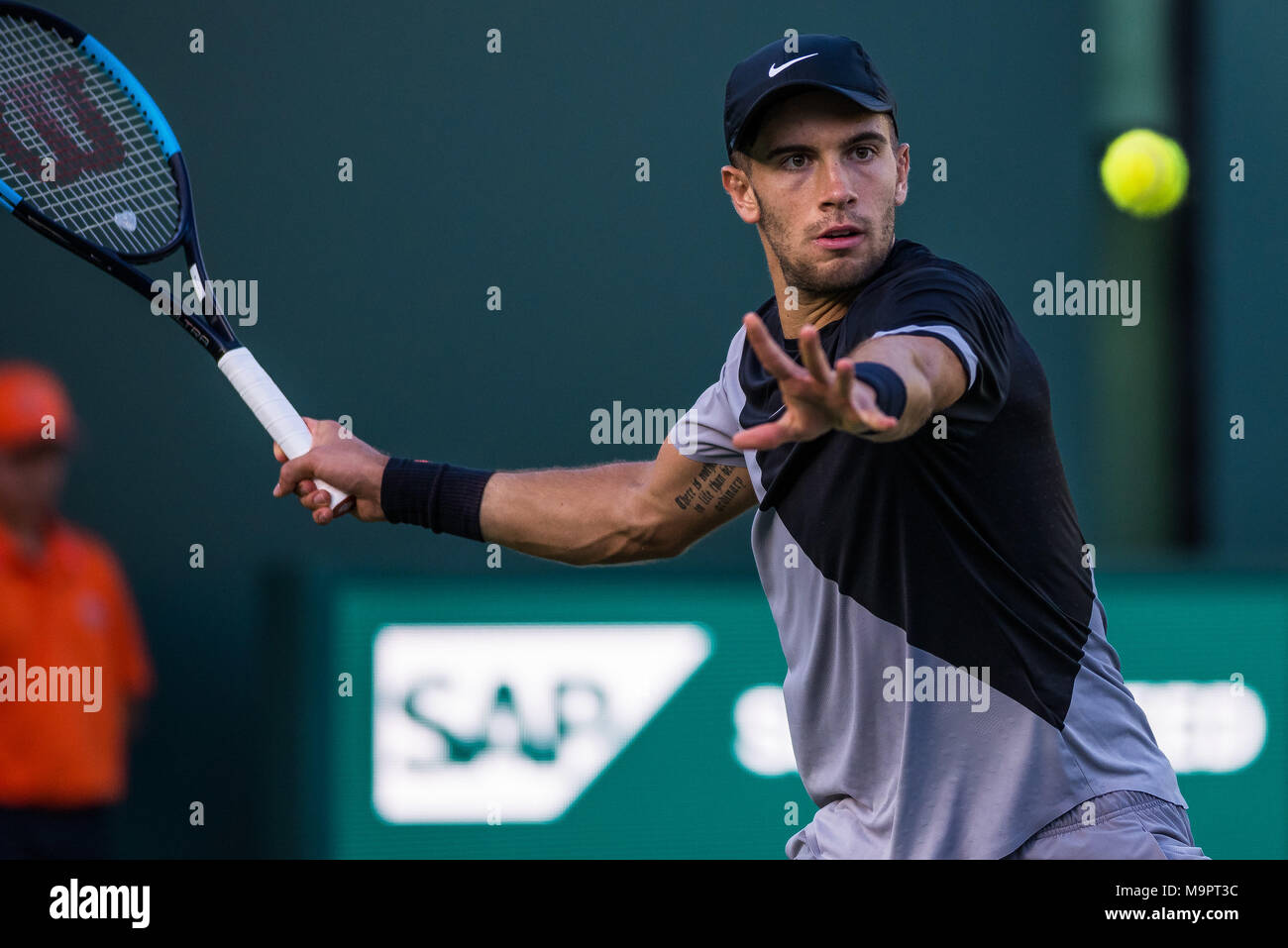 Miami, Estados Unidos. 27th Mar, 2018. USA. Game for the 4th round ...