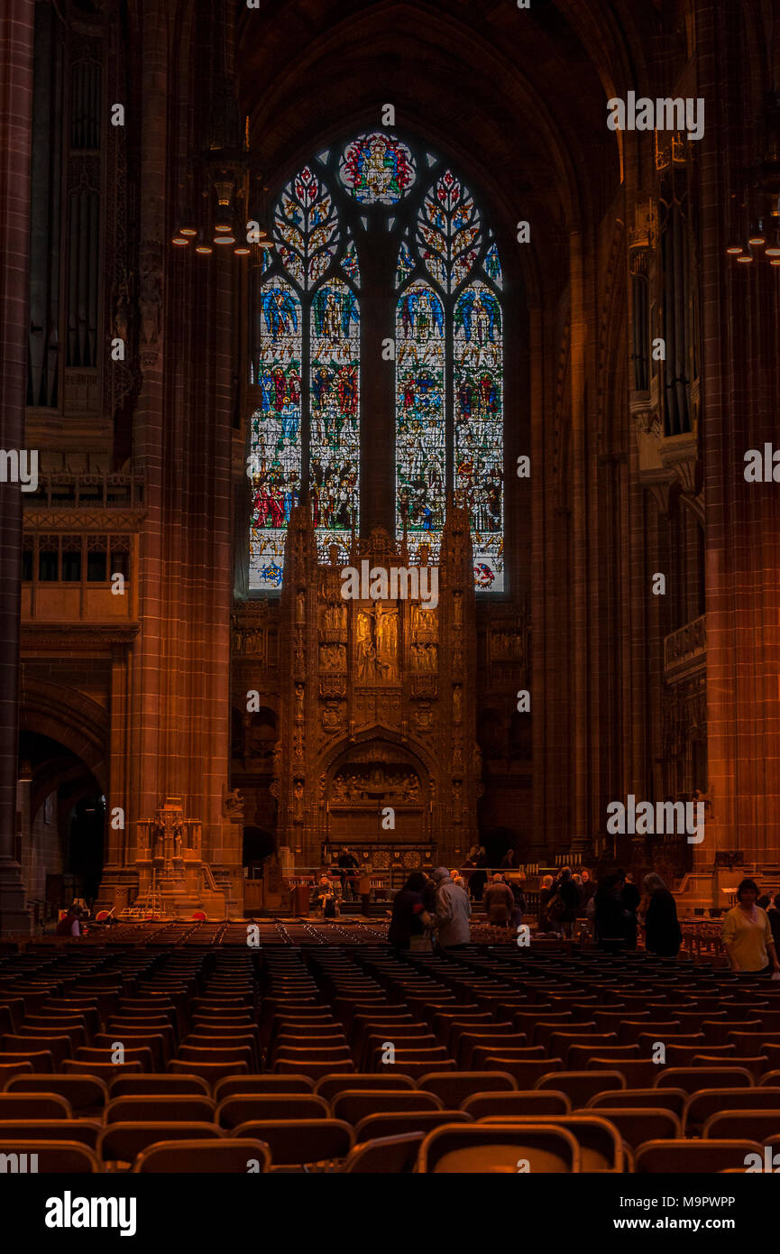 Liverpool Cathedral, Liverpool, UK. 28th March 2018. An empty Cathedral ...